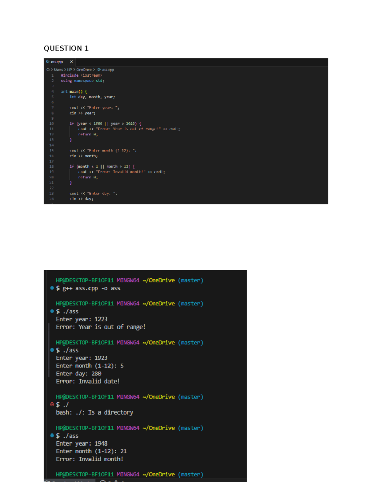 Assignment 1 OOP: C++ Programming Tasks and Solutions - Studocu