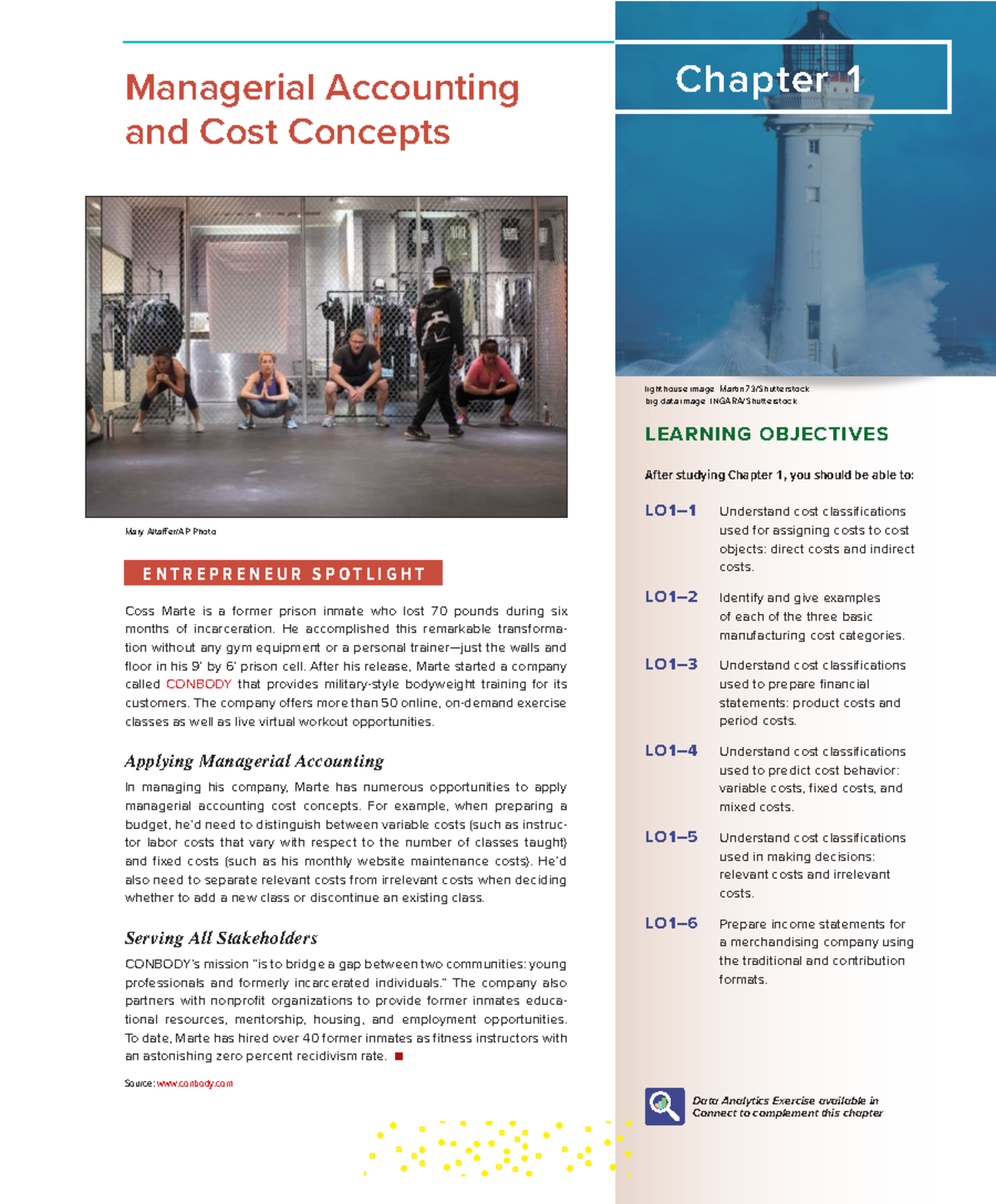 Managerial Accounting and Cost Concepts: Chapter 1 Overview - Studocu