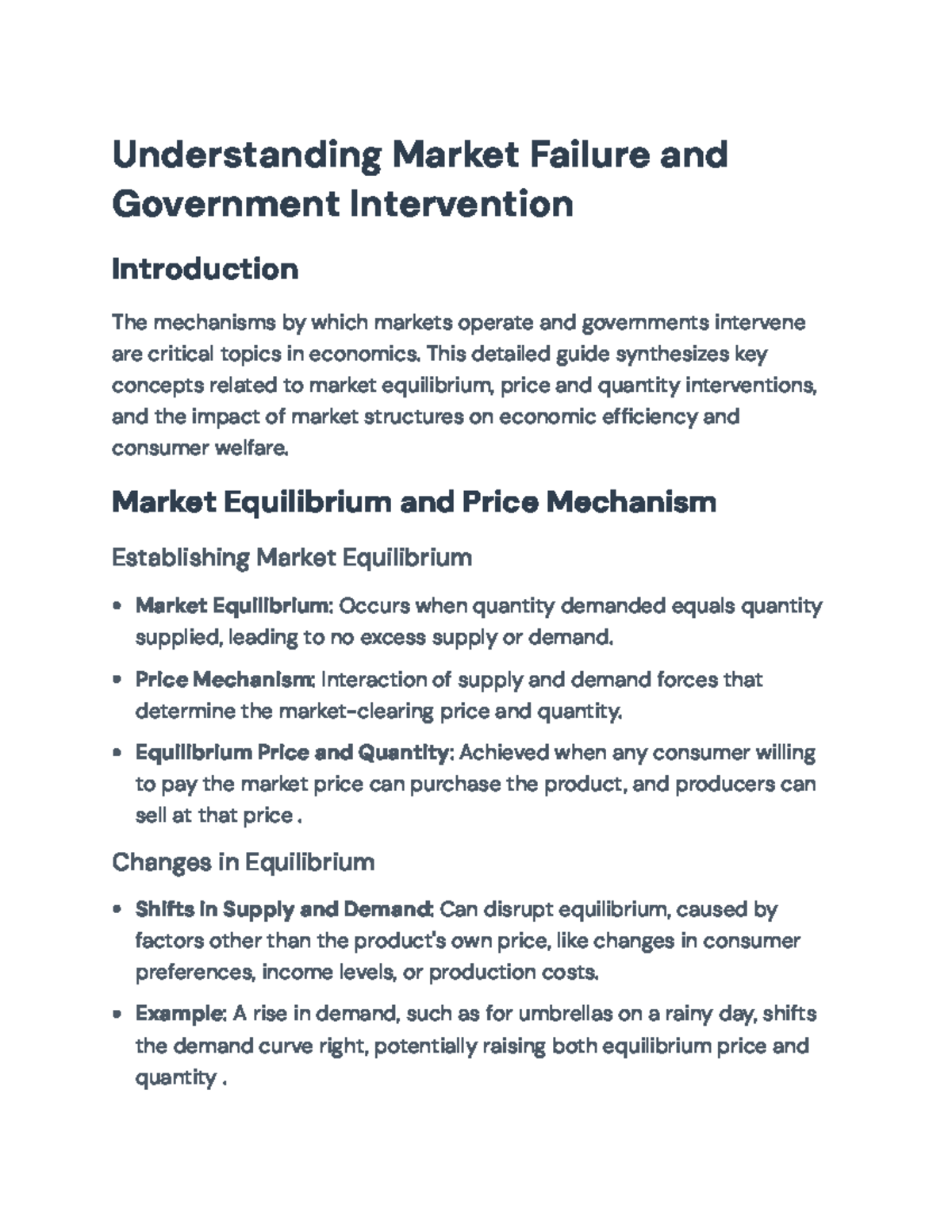 Understanding Market Failure and Government Intervention in Economics ...