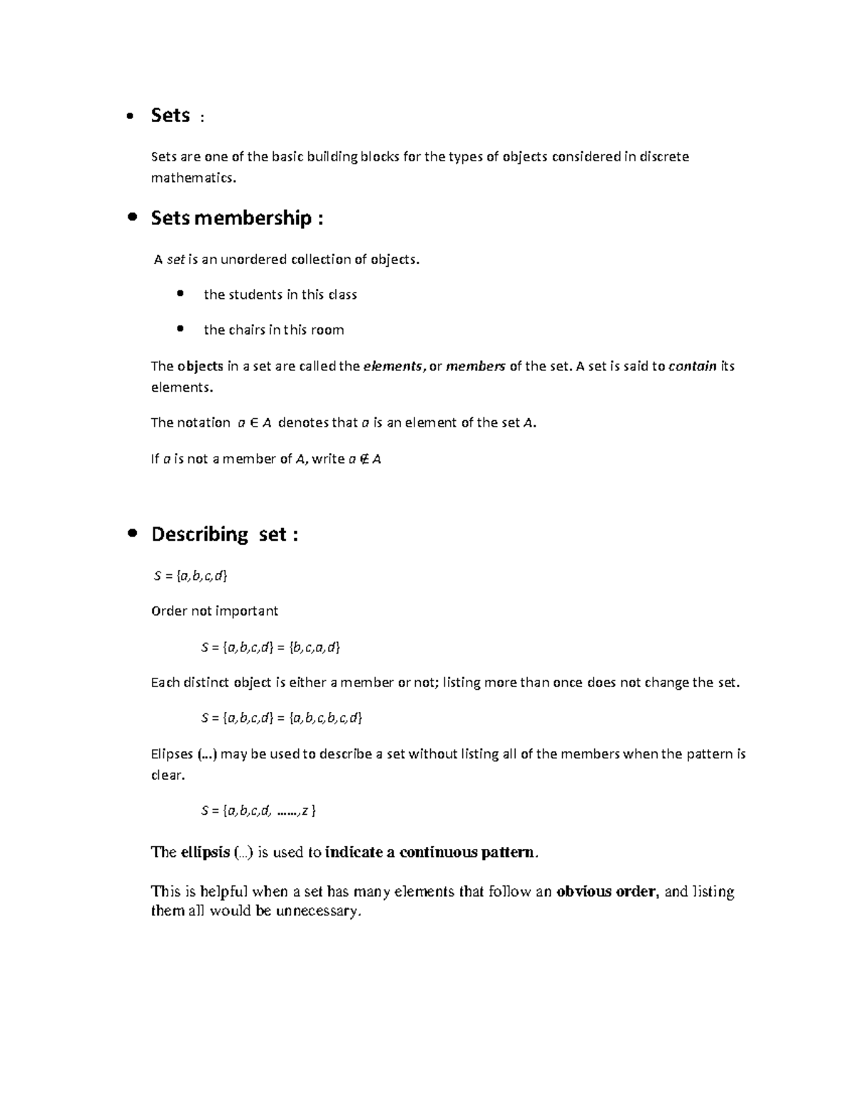 Set Theory: Understanding Sets, Membership, and Operations in Discrete Math - Studocu
