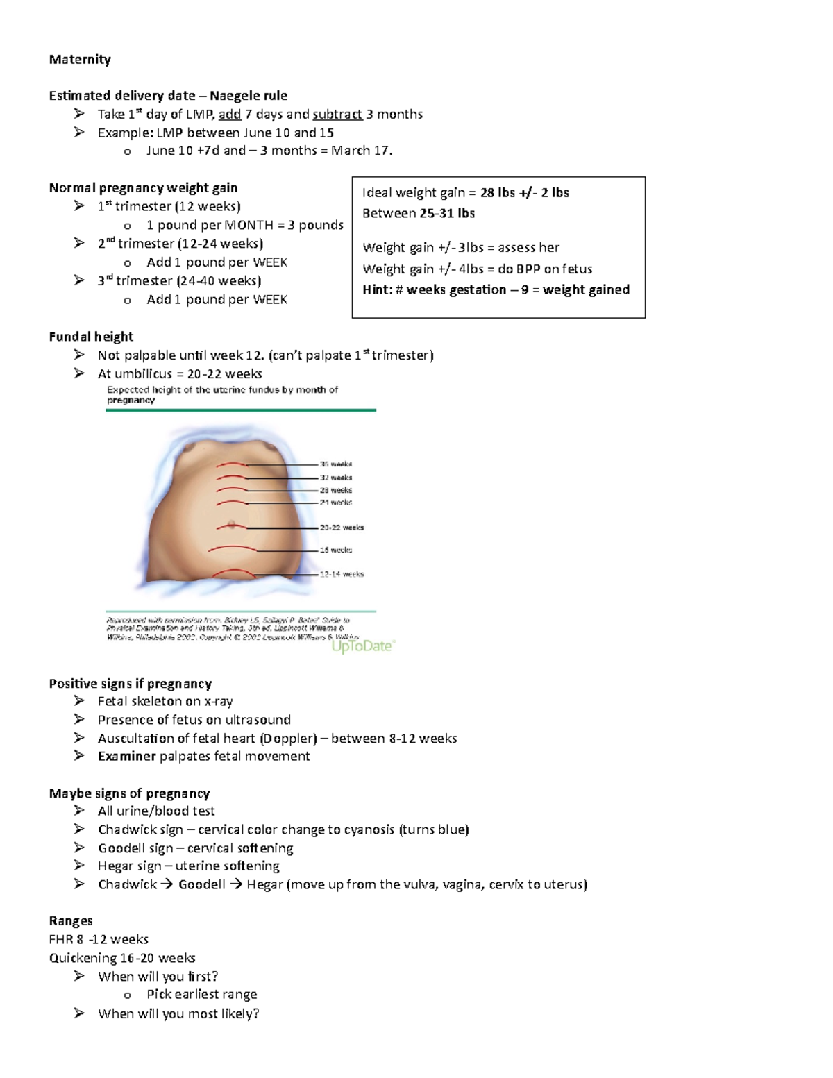 Maternity NSG Notes - Mark Klimek's Study Guide for Exams - Studocu