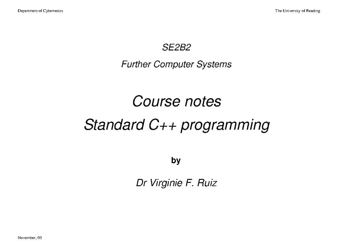 COMP 315: Advanced Programming Course Outline - 2025 - Studocu