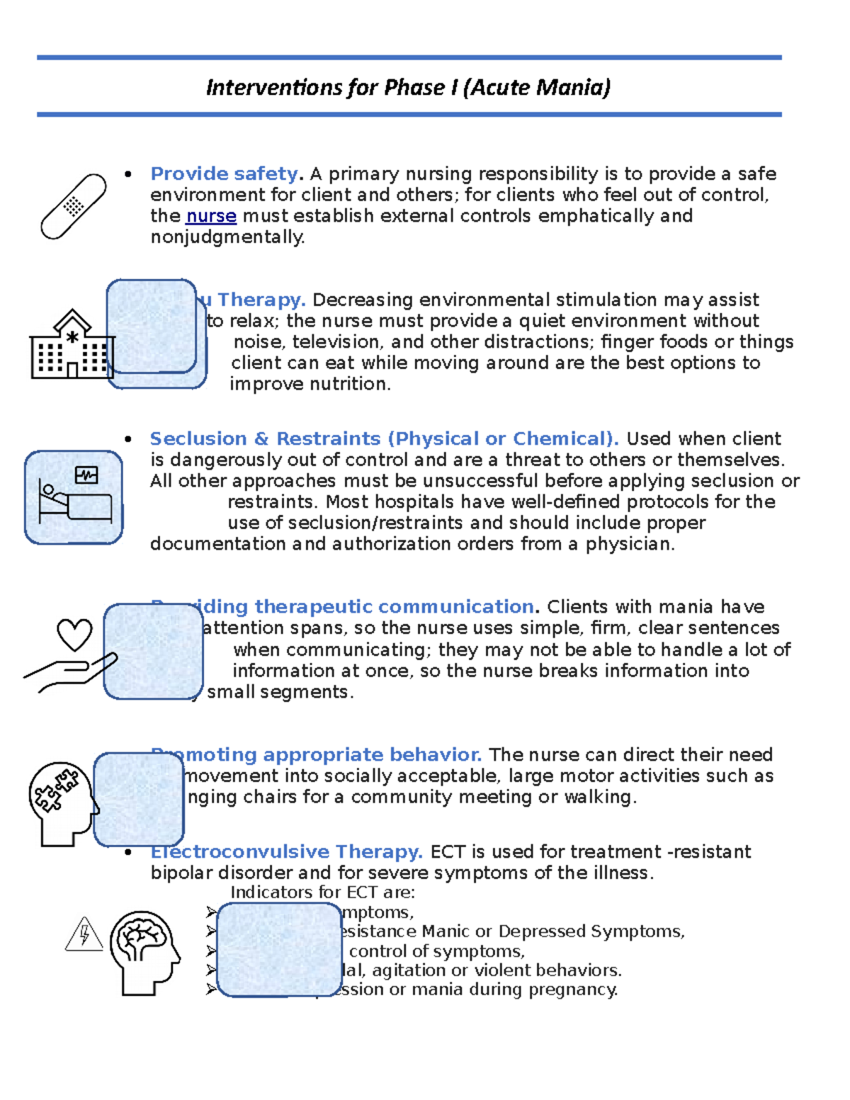 Bipolar Disorder Therapy Interventions