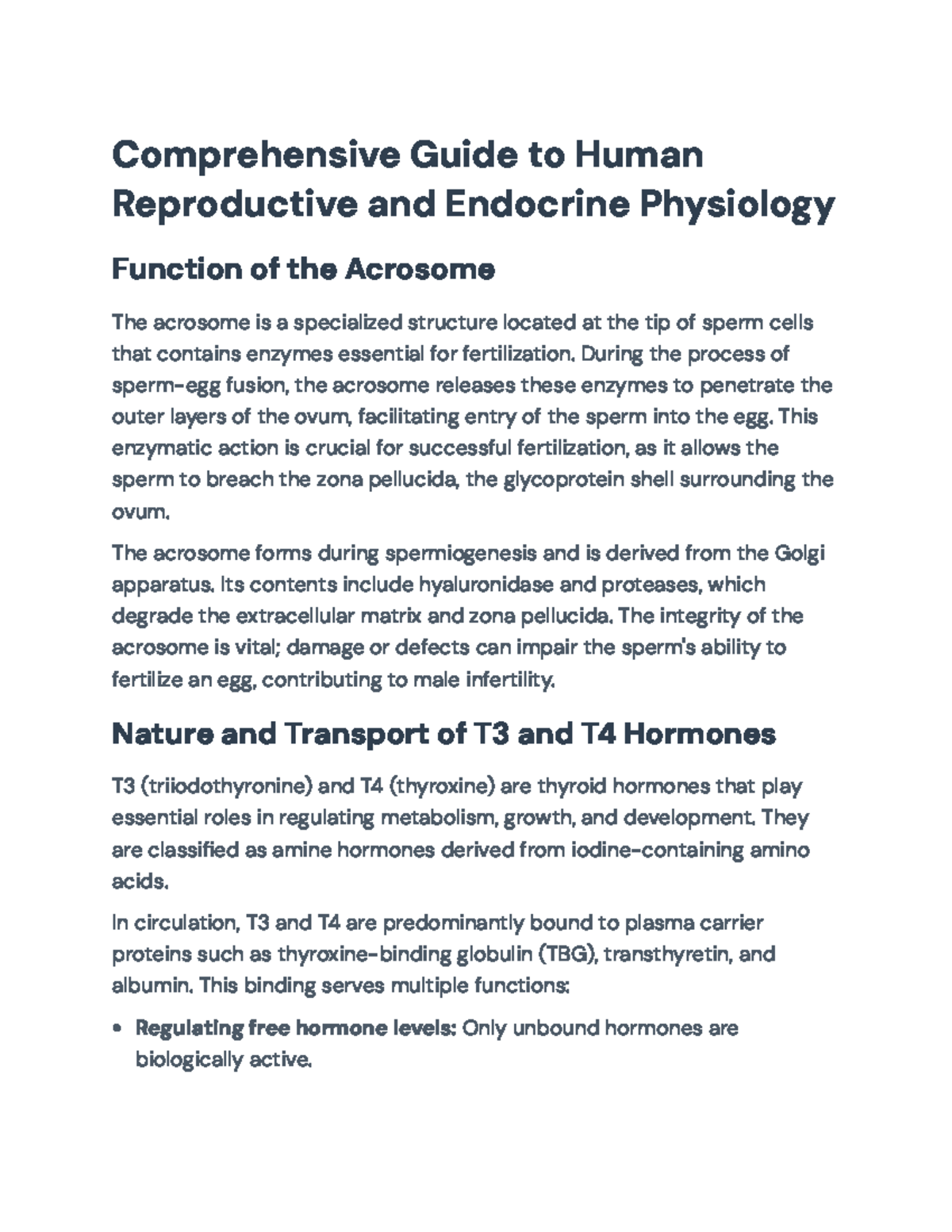 Comprehensive Overview of Human Reproductive & Endocrine Physiology ...