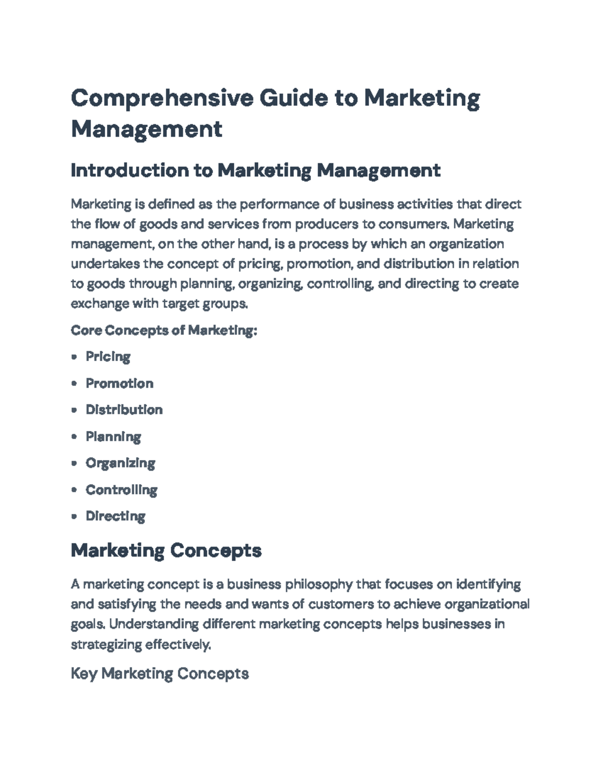 MGM101 Final Exam Study Guide: Core Concepts & Strategies in Marketing ...