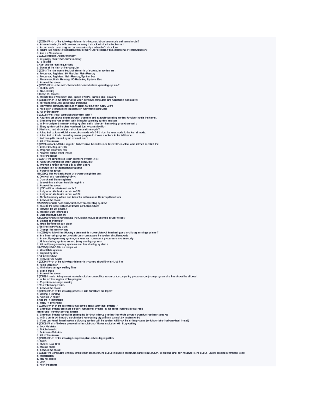 OSG Operating System Lecture Notes and Exam Preparation Guide - Studocu