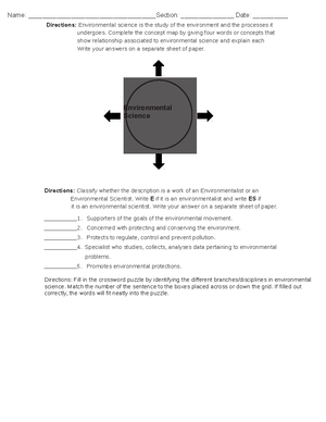 Q1W1 - Reference - 7 Environmental Science STE 7 Quarter 1 - Module 1 ...