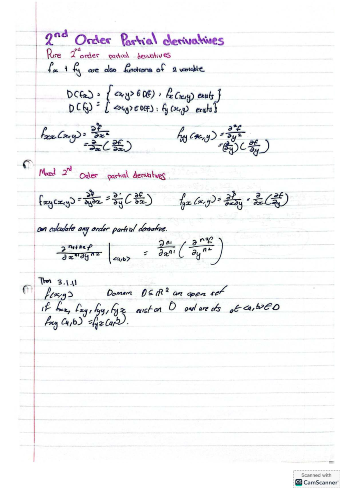 2nd Order Partial Derivatives: DCFx & Mixed Derivatives Analysis - Studocu