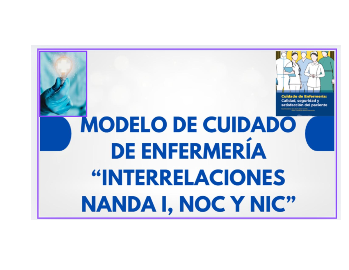 Interrelaciones Nanda Noc Y Nic 2026 Diagnósticos Enfermeros Studocu