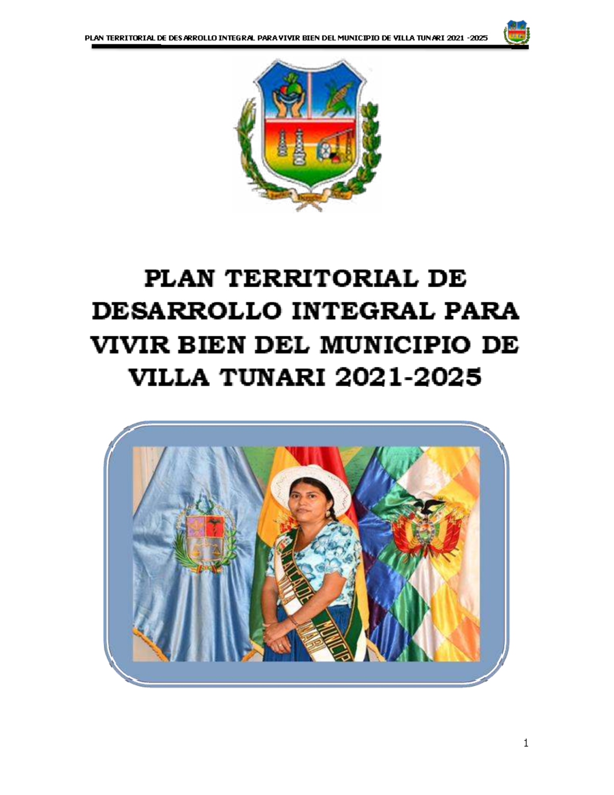 PTDI 2021-2025: Plan Territorial de Desarrollo Integral de Villa Tunari ...