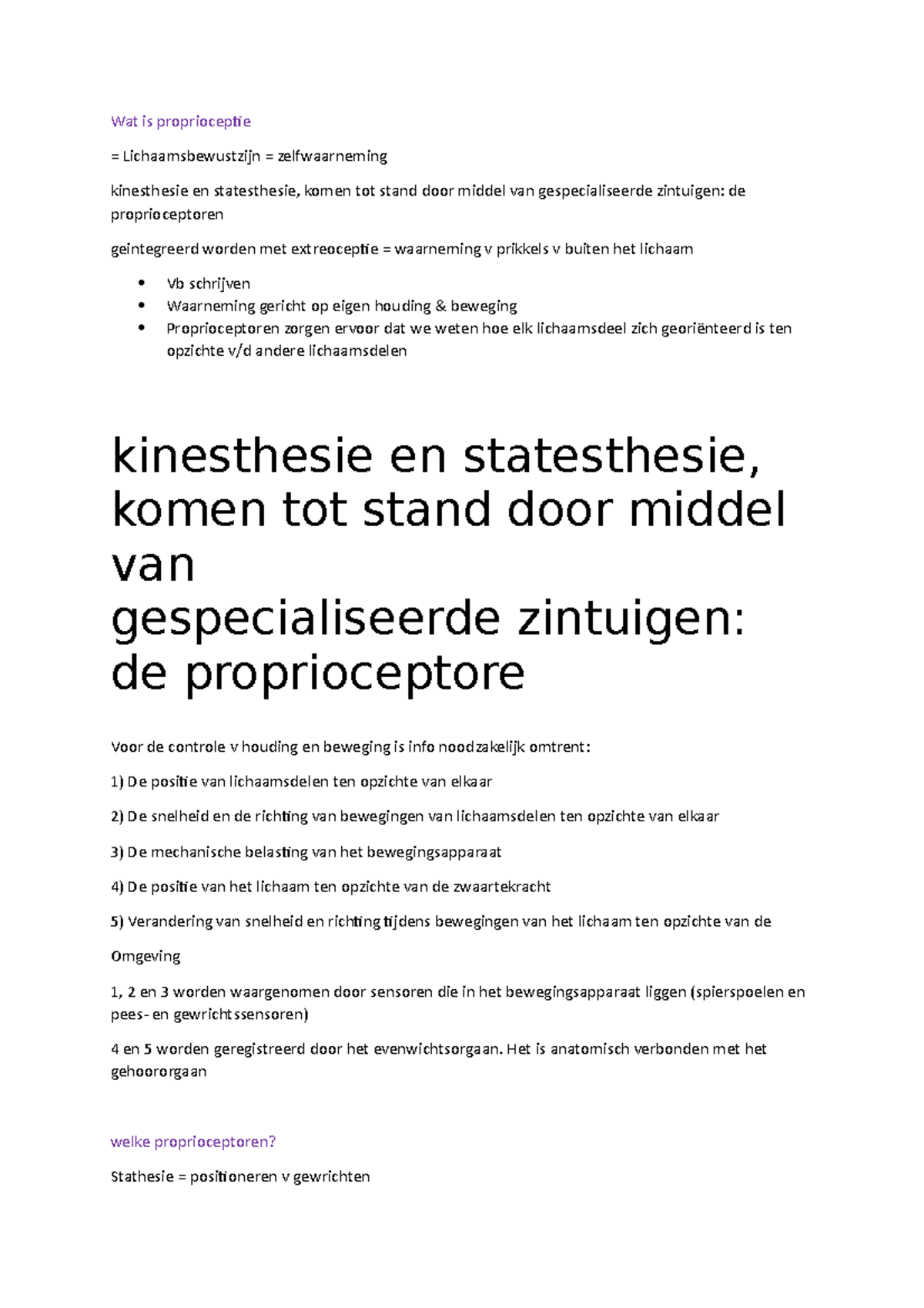 Proprioceptie - Wat is proprioceptie = Lichaamsbewustzijn ...