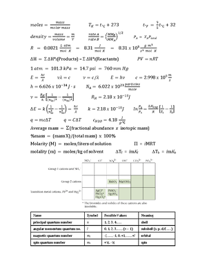 ACS Final Exam Practice 1 with answers - CHEM 1127Q - ACS Final Exam Practice 1 The exam is 70 ...