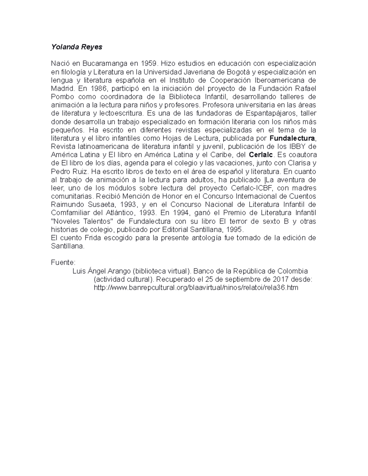 Título: Análisis y Reflexiones sobre "Frida" - Cuento de Yolanda Reyes ...