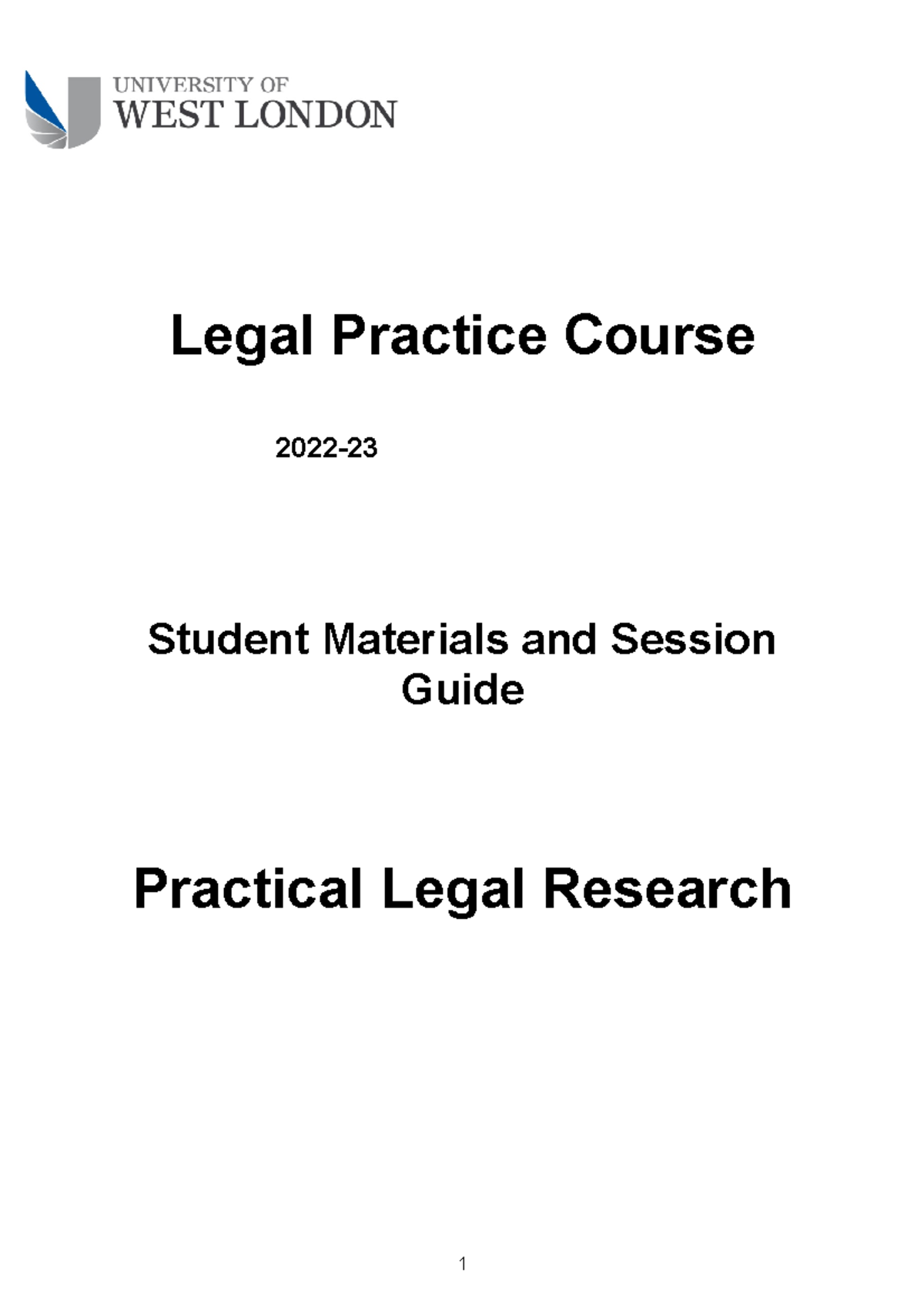 PLR 2022-23: Comprehensive Student Materials for Practical Legal ...
