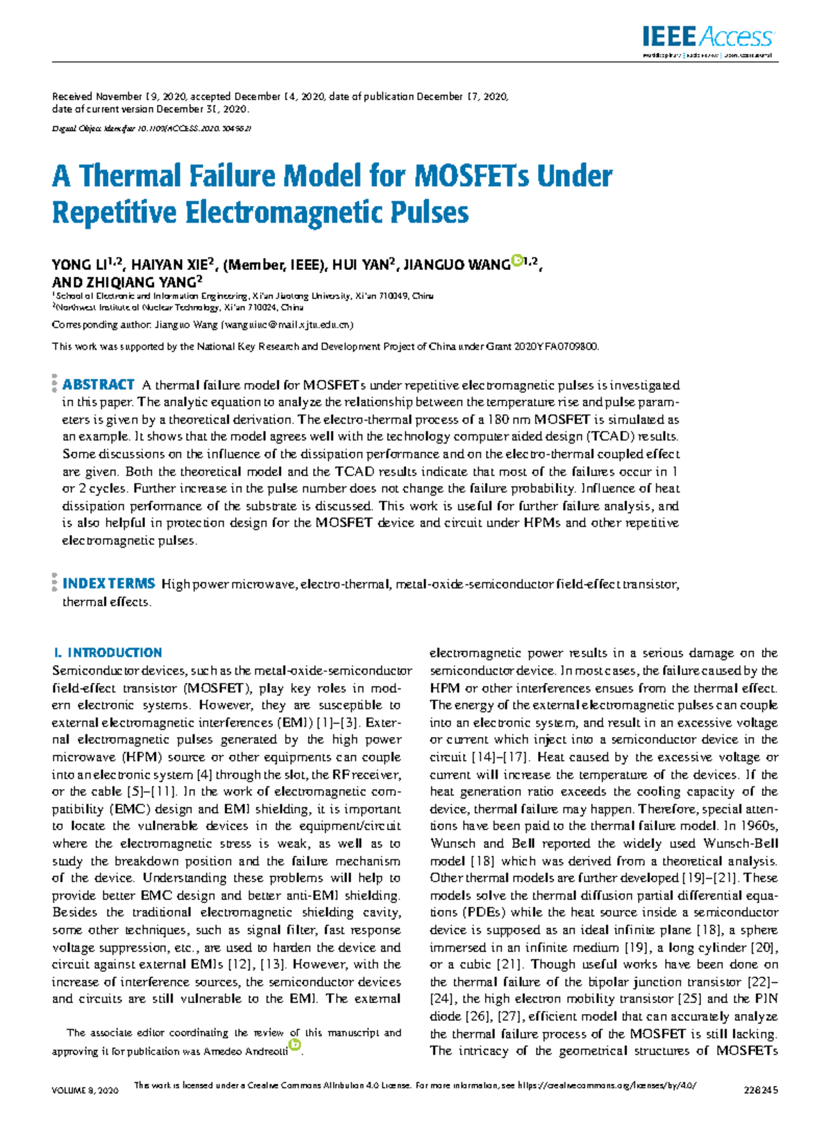 A Thermal Failure Model for Mosfets Under Repetitive Electromagnetic ...