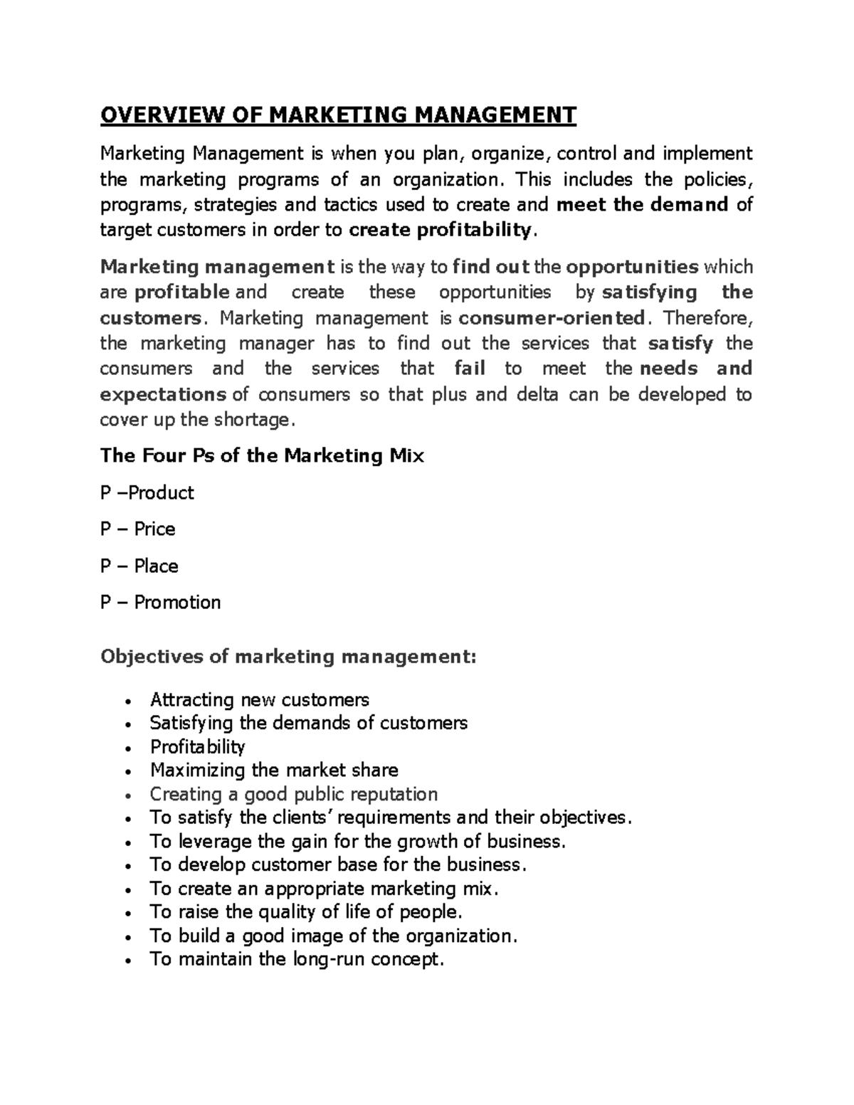 Marketing Management Study Guide: Key Concepts & Strategies - Studocu