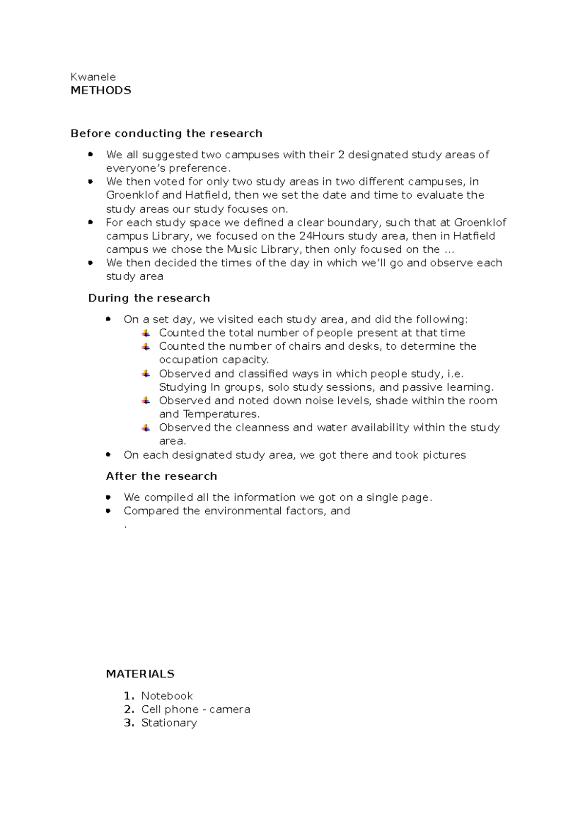 LST Assign 2: Research Methods for Study Area Evaluation - Studocu