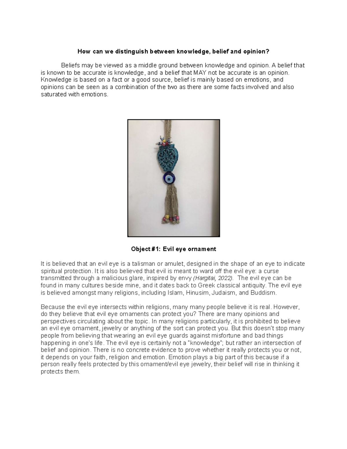 TOK summative #2 How can we distinguish between knowledge, belief and ...