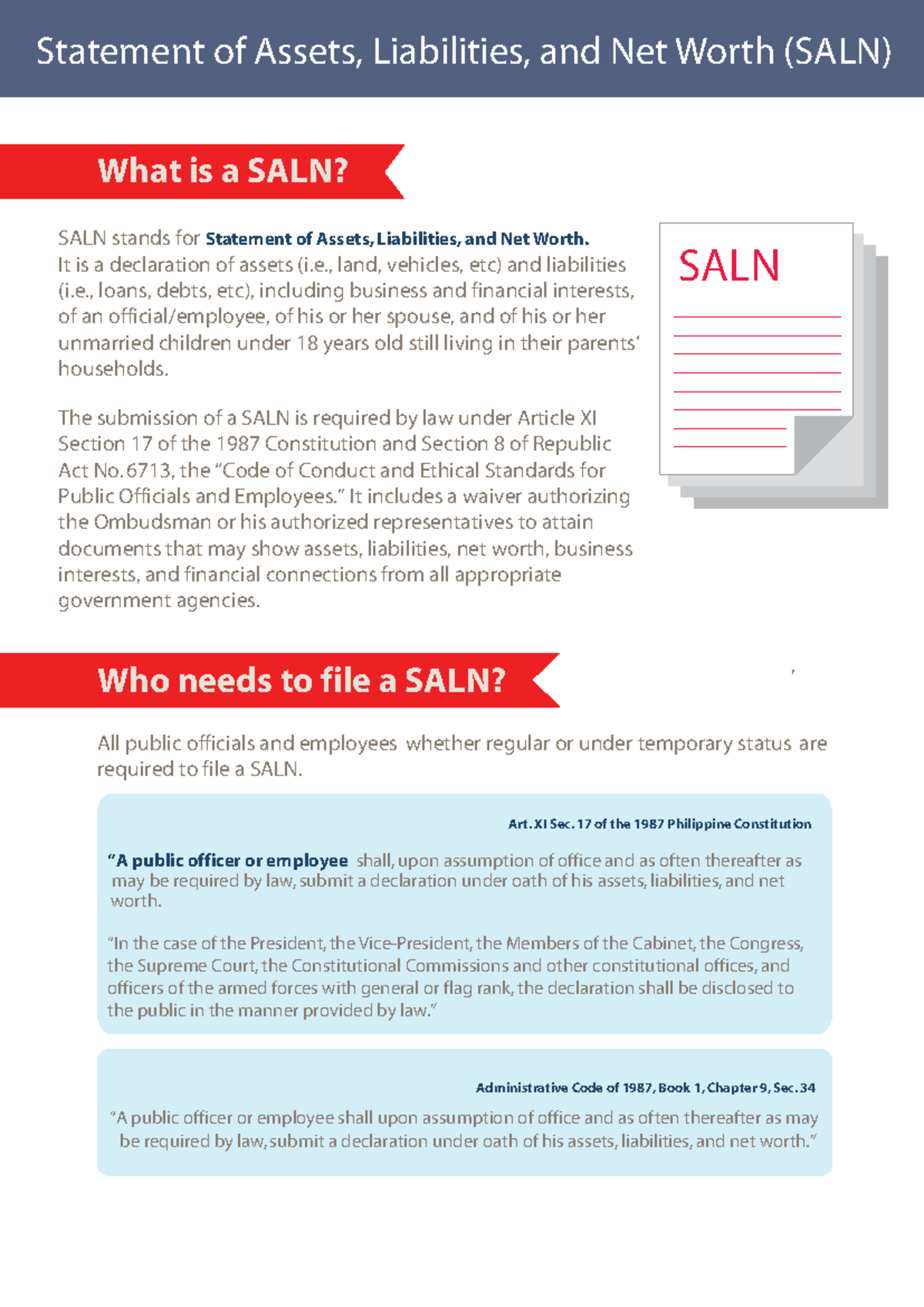 Understanding the SALN Requirements and Filing Process (SALN) - Studocu