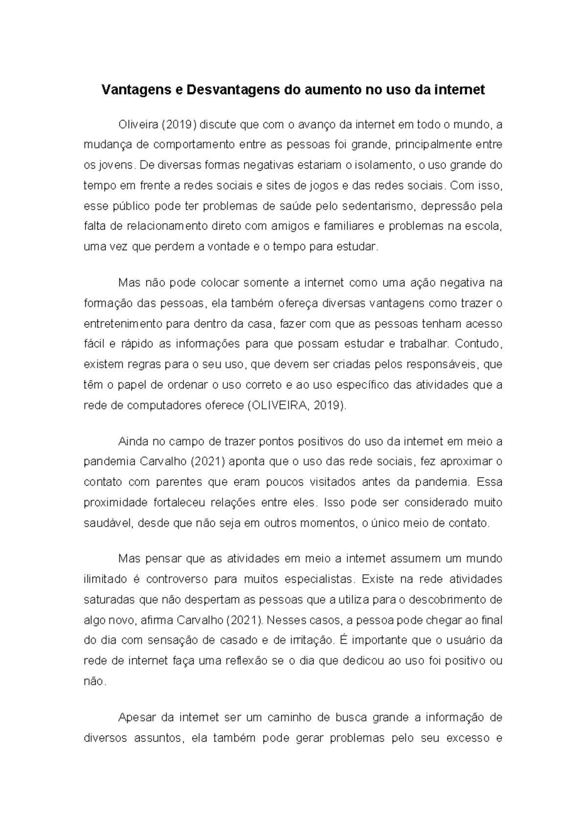 O uso da internet e suas vantagens e desvantagens - Vantagens e ...