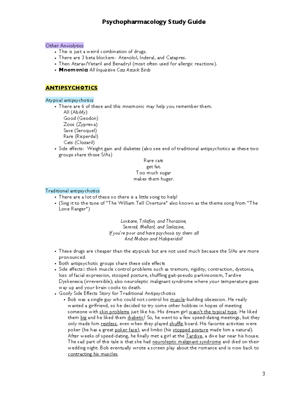 LABS FOR Antipsychotics - Minimum Laboratory Monitoring For ...
