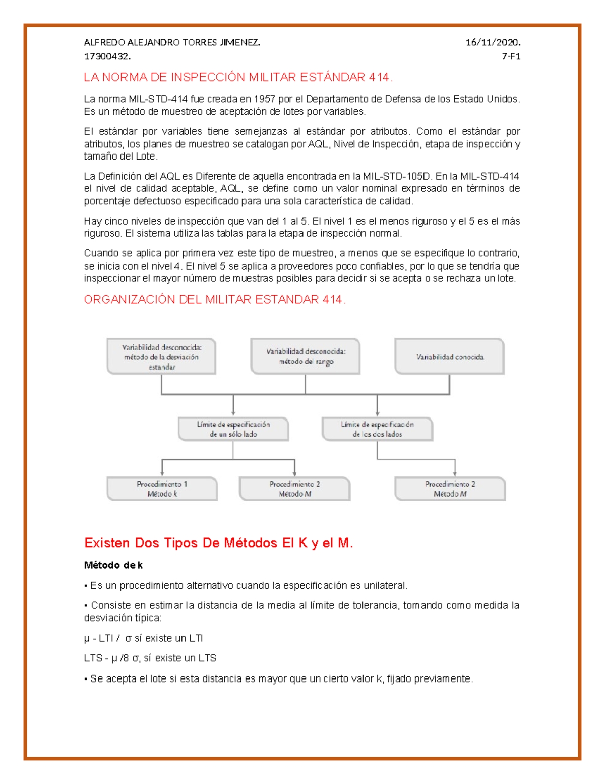 Norma de Inspección Militar Estándar 414: Análisis y Métodos de ...