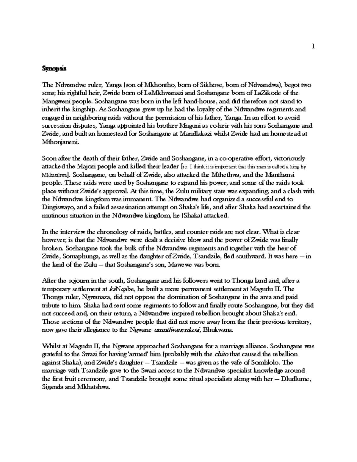 C1 MKHA - Ndwandwe Kingdom: Succession and Power Struggles - Studocu