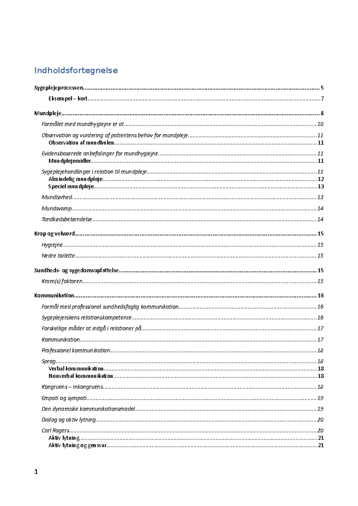 Sygeplejeprocessen - SMART-model og PES - Sygeplejeprocessen ...