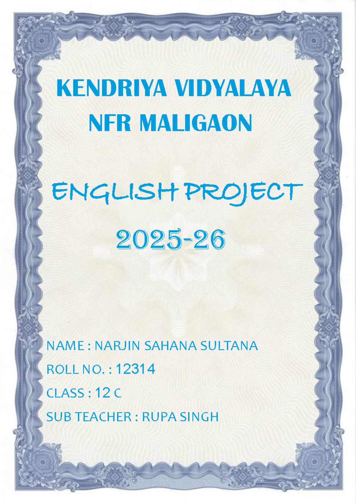 Kendriya Vidyalaya Class 12 C English Project: A Thing of Beauty - Studocu