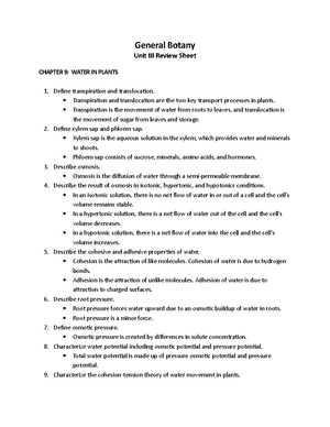 Chapter 1 What is Plant Biology Notes - Chapter 1: What is Plant ...