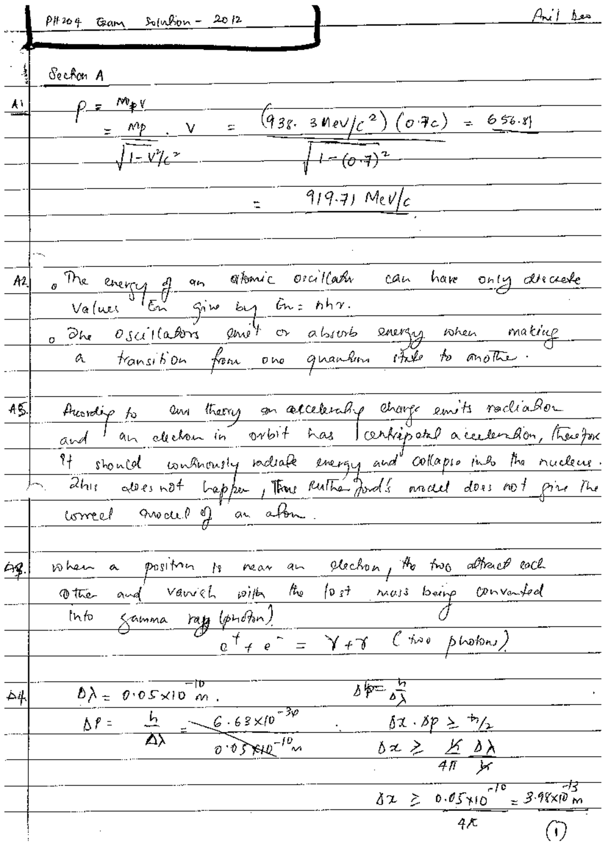 PH 204 Final Exam 2012 Solutions and Key Concepts Explained - Studocu