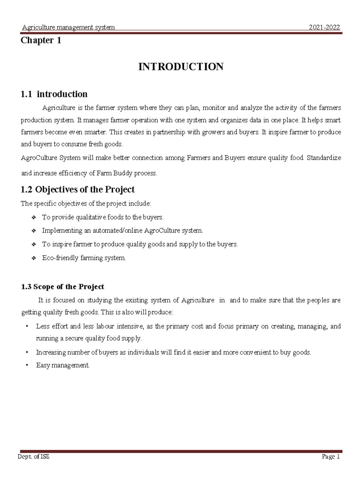 Agriculture DBMS-1 Project: Enhancing Farmer-Buyer Connection - Studocu