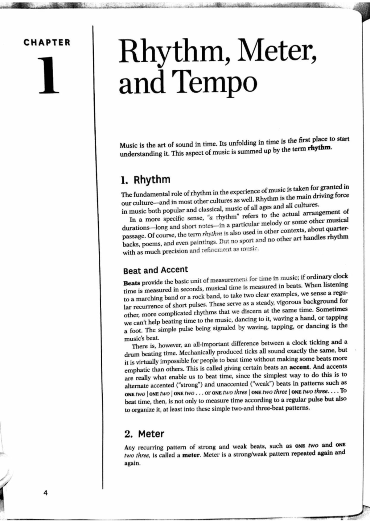 CHAPTER 1 Rhythm, Meter, and Tempo in Music Theory - Studocu
