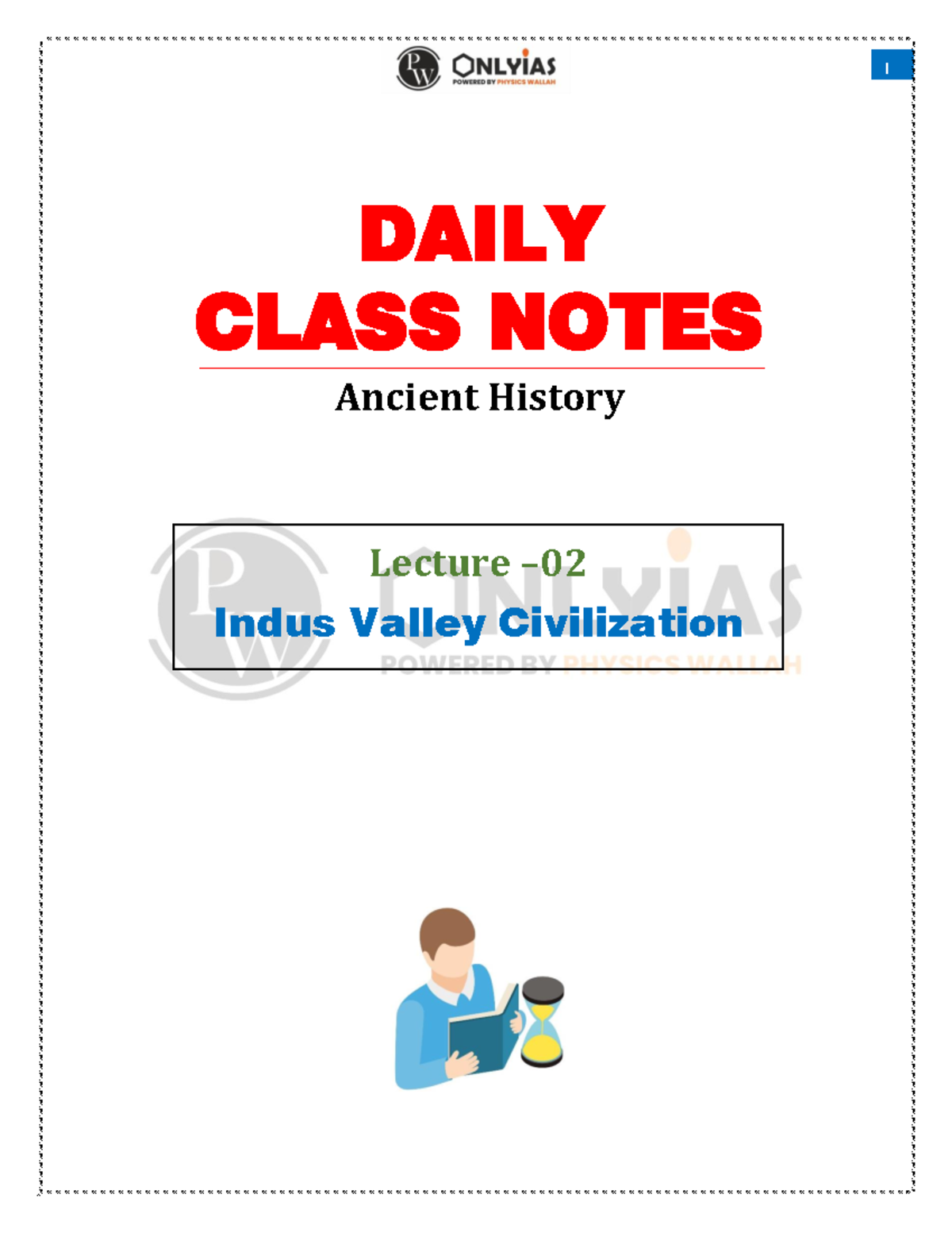 Ancient History Lecture: Indus Valley Civilization Notes - Studocu
