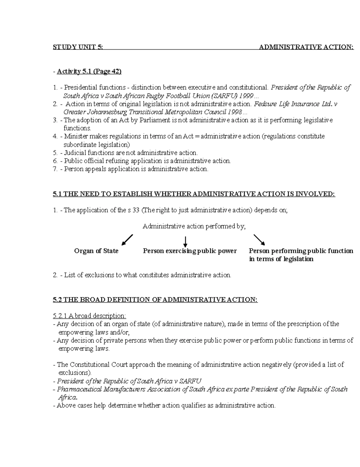 6 Requirements for Valid Administrative Action - STUDY UNIT 6: ACTION ...