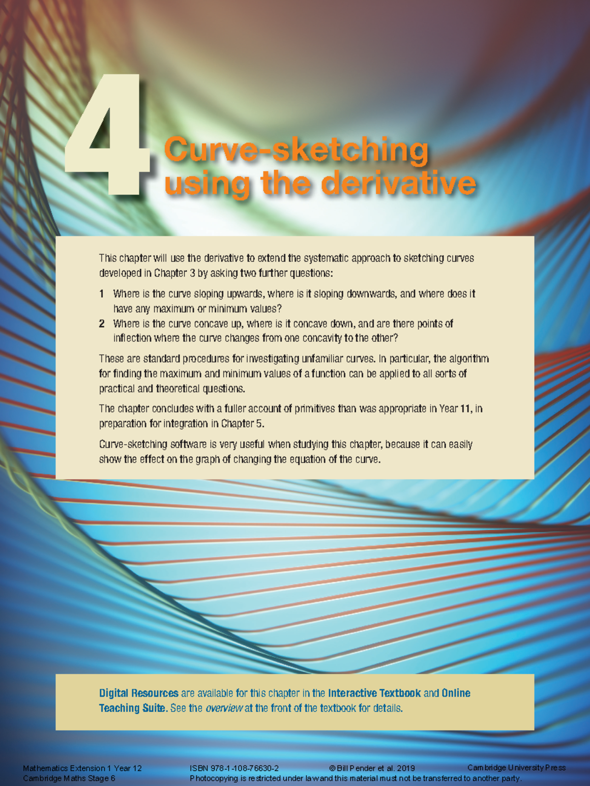 Chapter 4 - Curve Sketching with Derivatives in Math Extension 1 - Studocu