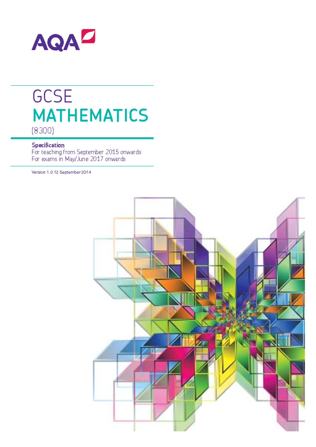 GCSE Mathematics (8300) Specification Overview for 2017 Exams - Studocu