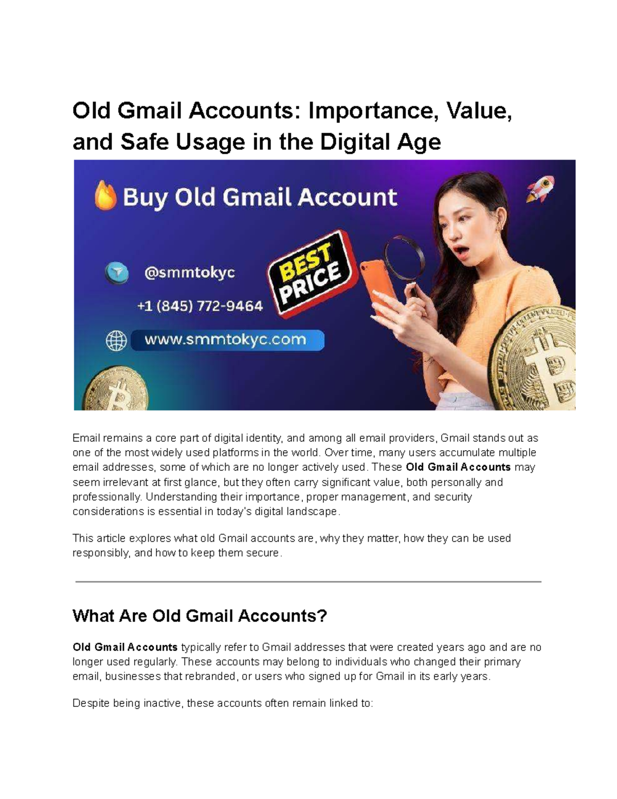 Old Gmail Accounts: Importance, Value & Security Guide - Studocu