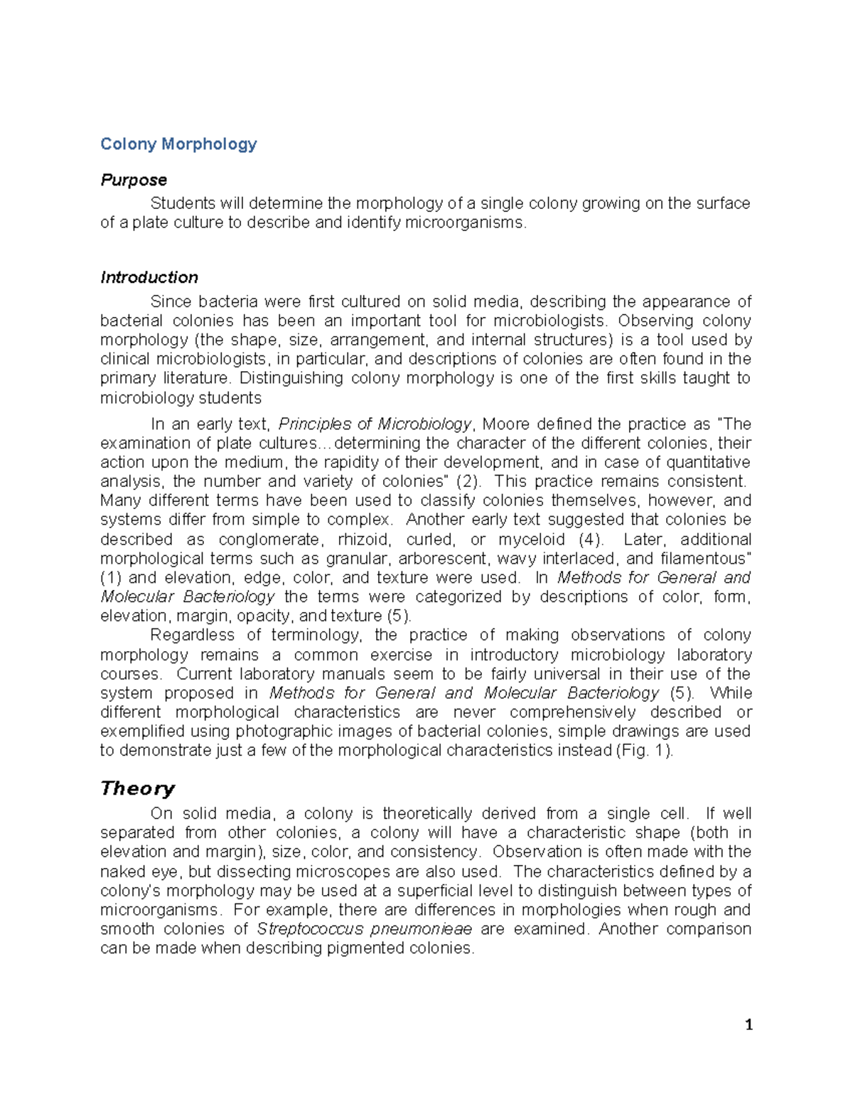 Lab 3: Colony Morphology Analysis and Identification (BM) - Studocu