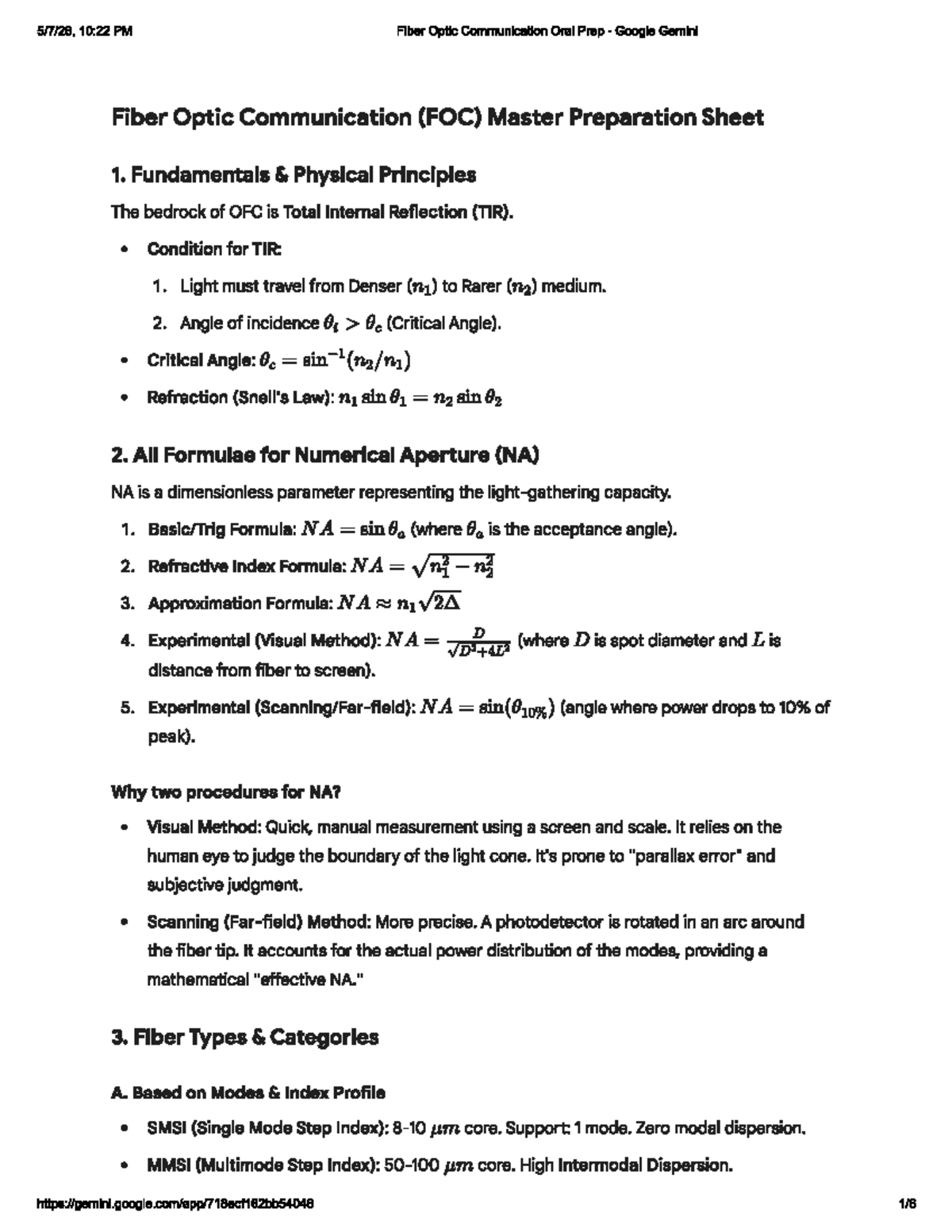 FOC 10:22 PM Oral Prep: Key Questions for Fiber Optic Communication ...