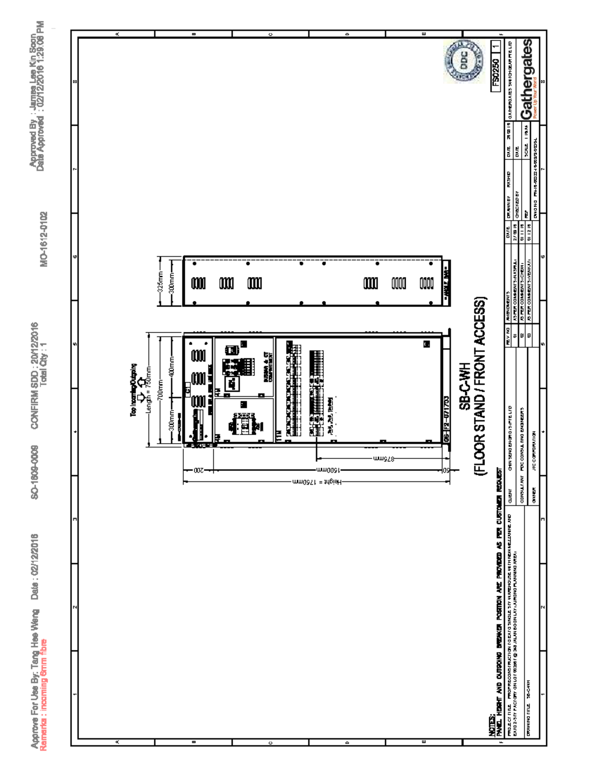 200A FS FORM 2B IP4X - GR WEFW - A B C D E F 1 2 3 4 5 6 8 PROJECT ...