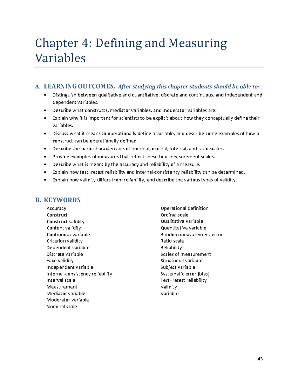 Chapter 4: Understanding and Measuring Variables in Research - Studocu
