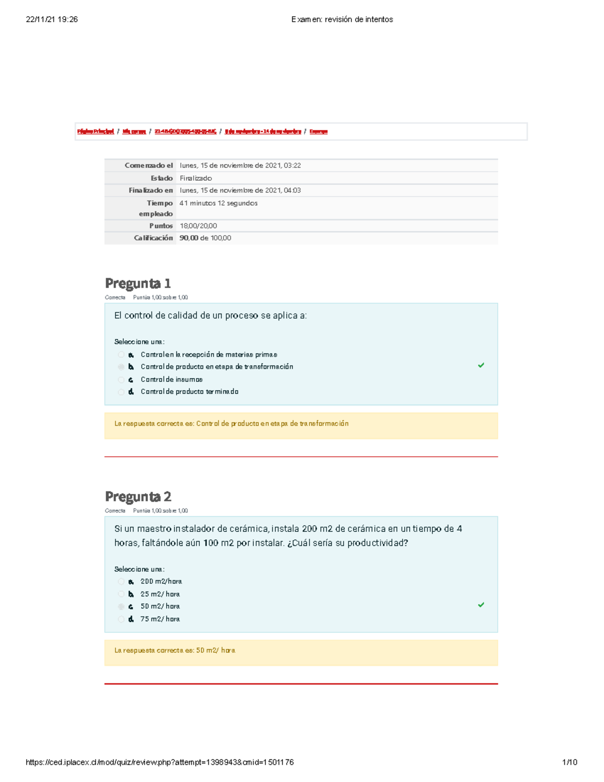 Examen Final GDO7005: Gestión de Operaciones - Resultados y Respuestas - Studocu