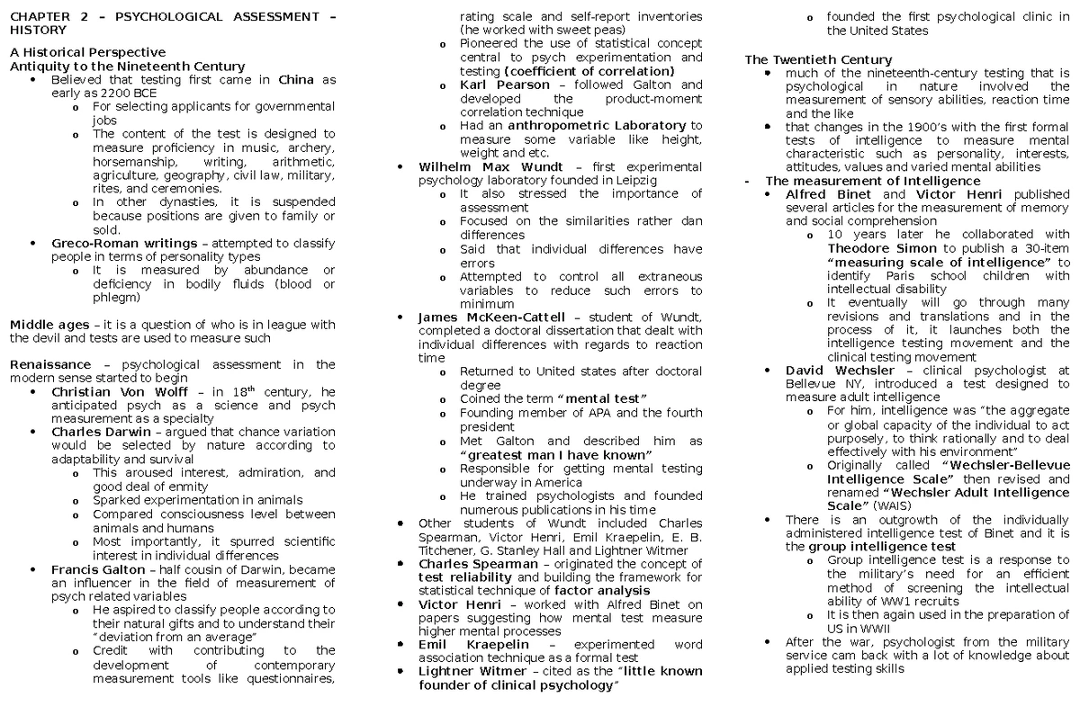 Psychological Assessment Lesson 3: Understanding Stats in Testing - Studocu