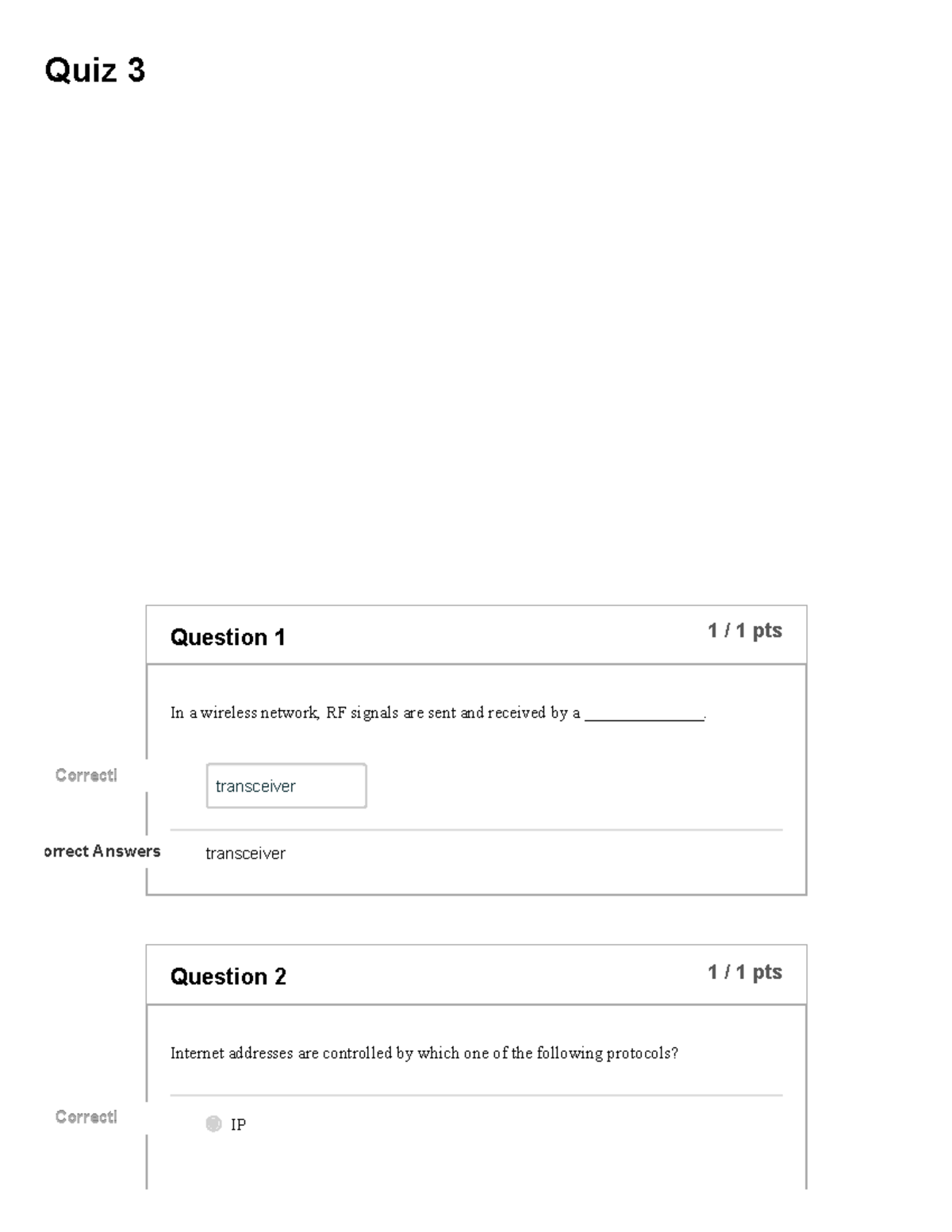 Quiz 3: Intro to Computer Information Science Results and Answers - Studocu