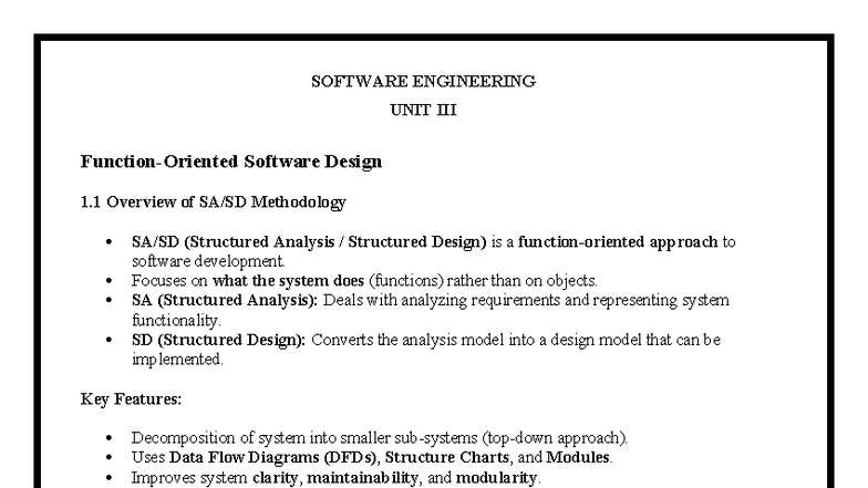 SE UNIT-III TO V: Comprehensive Software Engineering Notes - Studocu