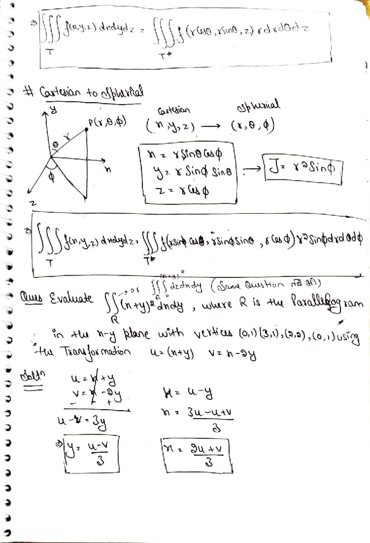 Mathematics 2: Triple Integrals and Vector Calculus Concepts - Studocu