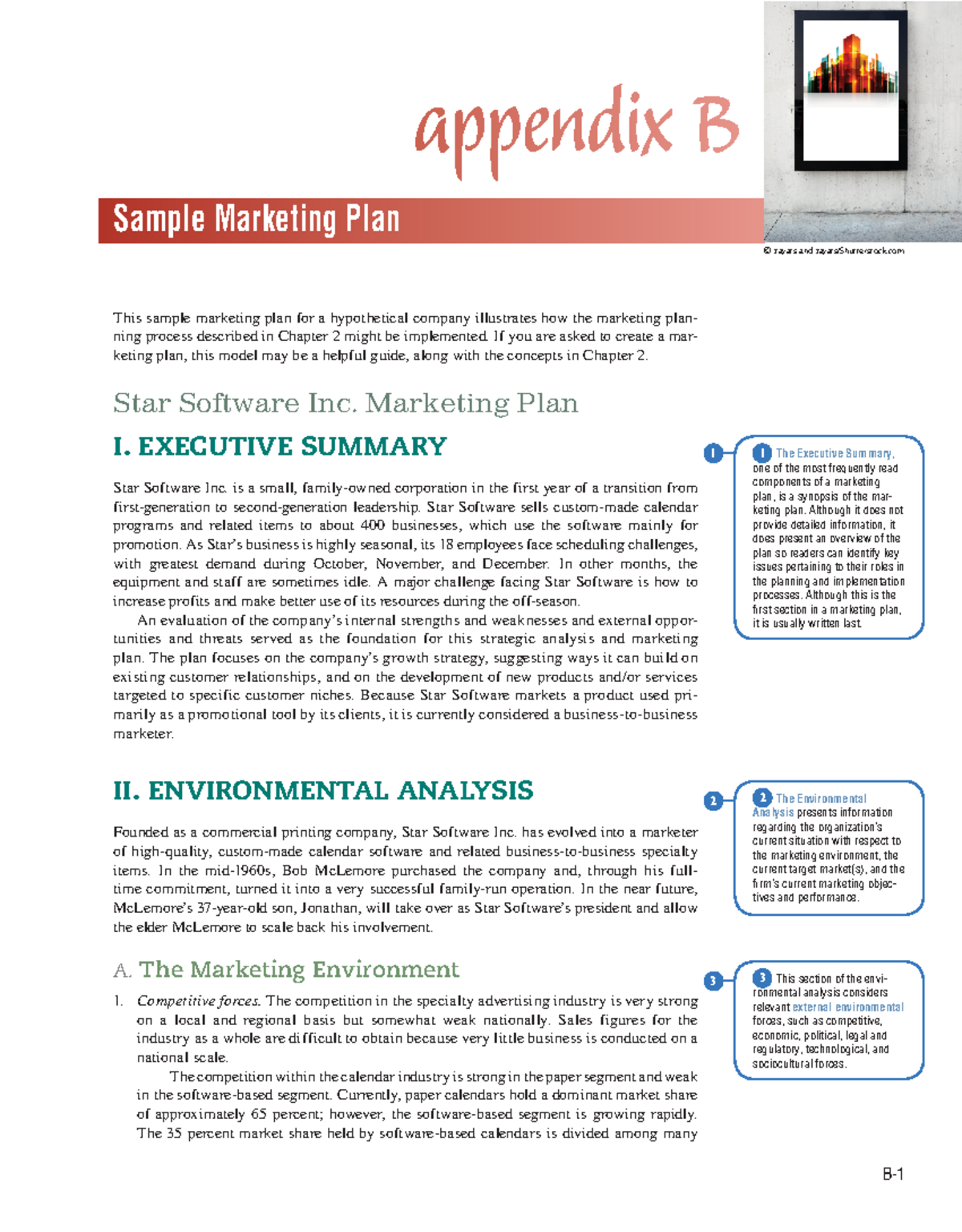Sample Marketing Plan for Star Software Inc. - Appendix B (2016, 18e ...