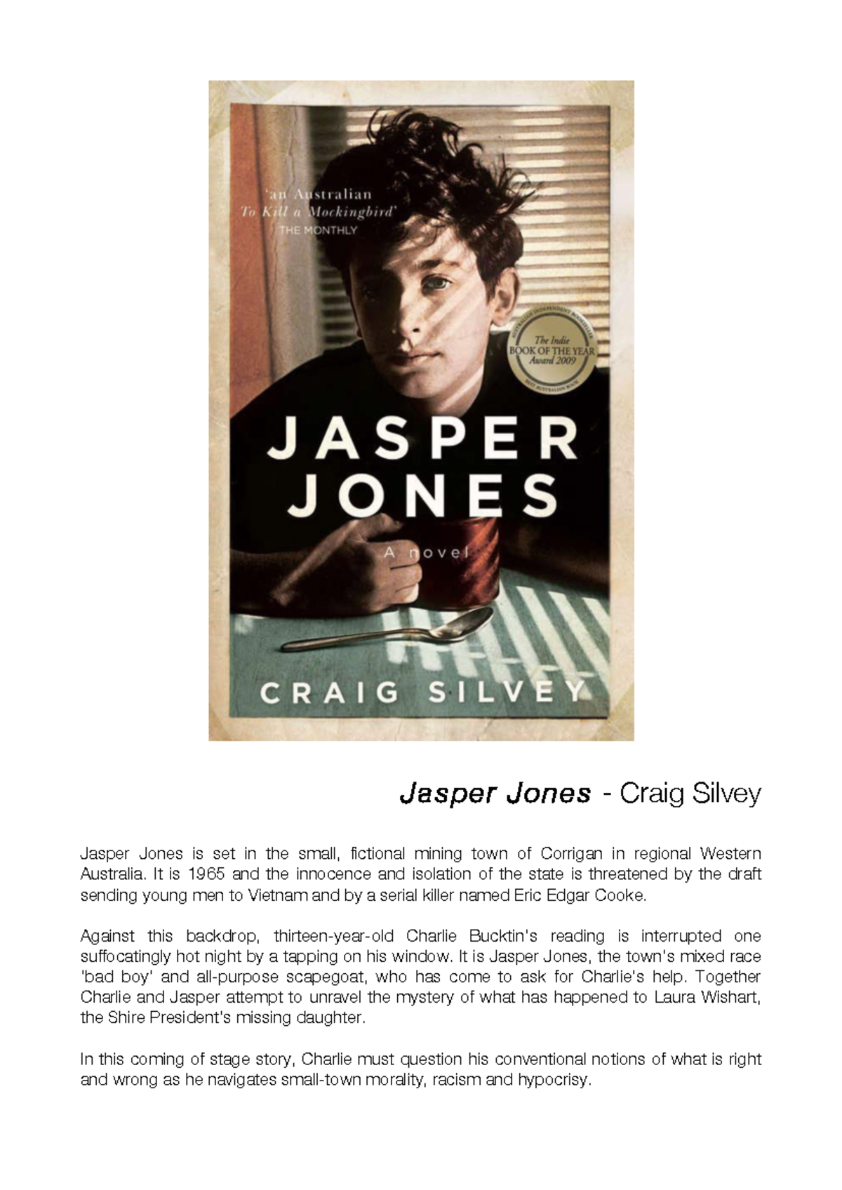 Jasper Jones: An Analysis of Themes and Character Growth in Craig ...