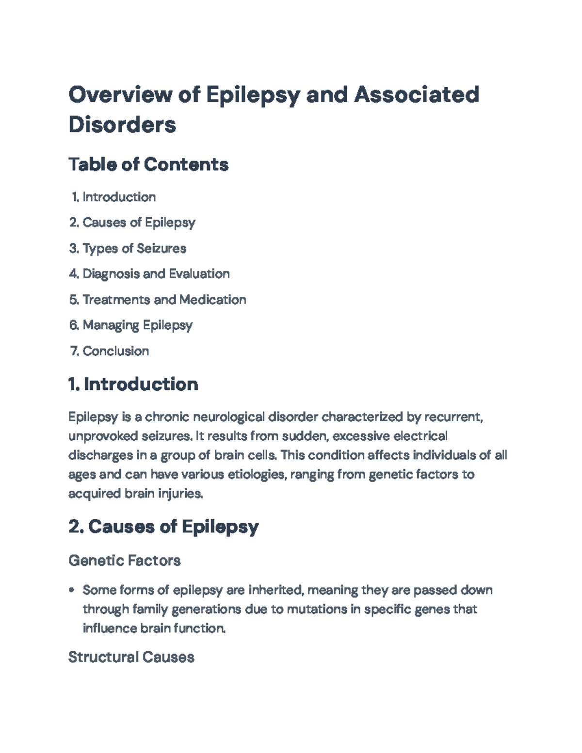 Comprehensive Overview of Epilepsy and Management Strategies - Overview ...